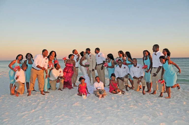 Real Princess Destin Beach Weddings: Tiffany and Harvey | Panama City ...